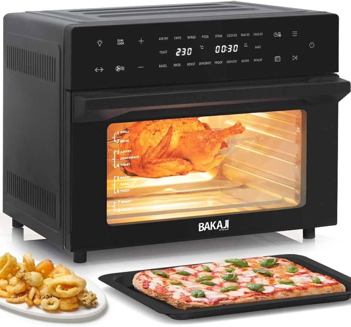 Test du four friteuse Bakaji 30L 1800W : cuisson sans huile optimale